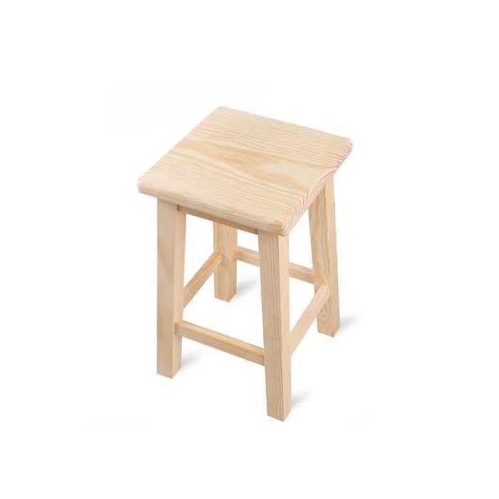 Taburete de Madera Cuadrado - Tamaño: 36 x 25 x 25 cm / 19 x 19 x 19cm ...