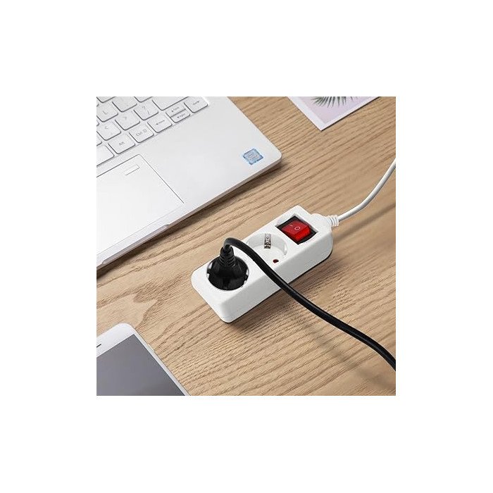 Regleta alargador de 4 enchufes con cable de 1.5 metros