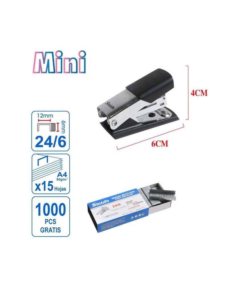 Grapadora Mini con Grapas