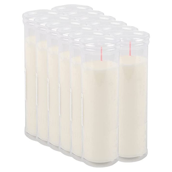 Pack Velón Votivos Grande Velas Blanco y rojo,24 Unidades 18x5.5cm Lumar