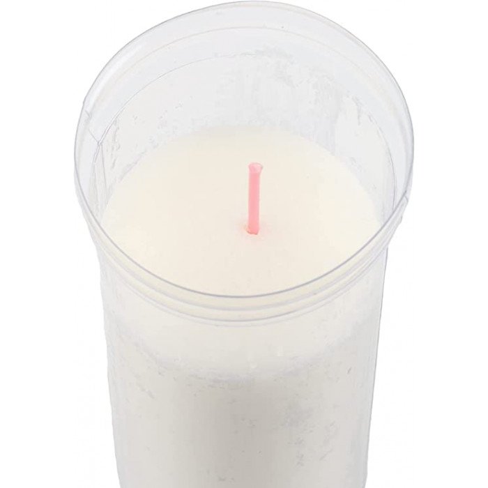 Pack Velón Votivos Grande Velas Blanco y rojo,24 Unidades 18x5.5cm Lumar