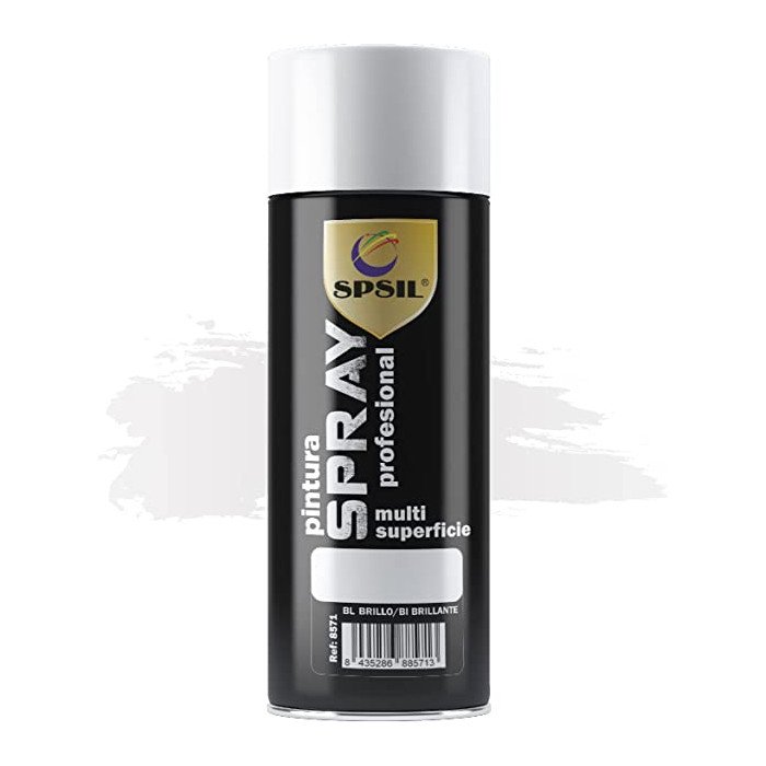SPSIL Pintura Spray 400ml,( Blanco Brillo 8571, Paquete de 1 )Spray ...